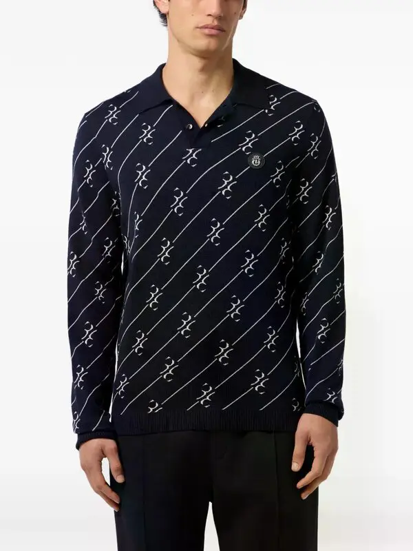 BILLIONAIRE Long-sleeve Buttoned Polo Shirt