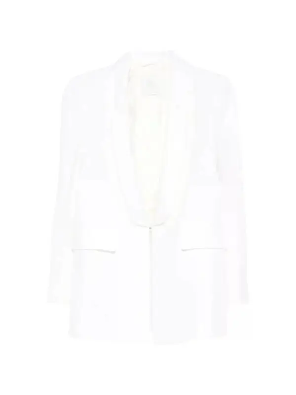 Eleventy Shawl Collar Blazer - White