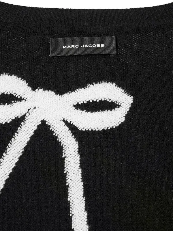Marc Jacobs Bow-detail Round-neck Sweater - Black