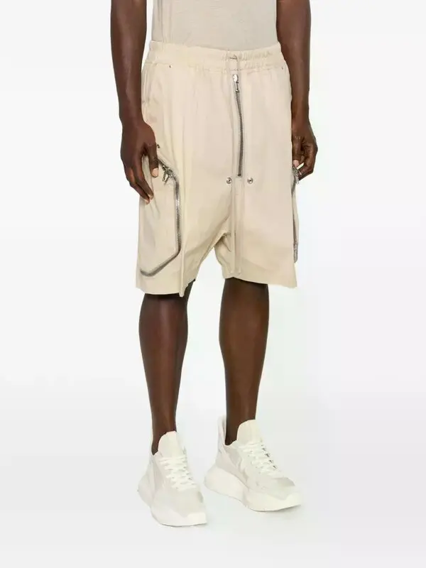 Rick Owens Zip Drawstring Shorts - Neutrals