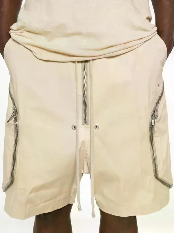 Rick Owens Zip Drawstring Shorts - Neutrals