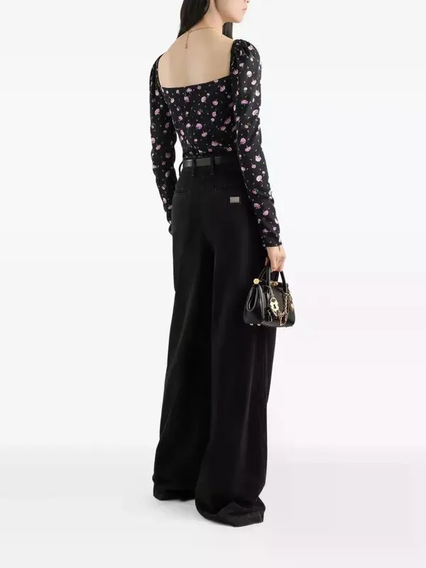 Dolce & Gabbana Floral Blouse - Black