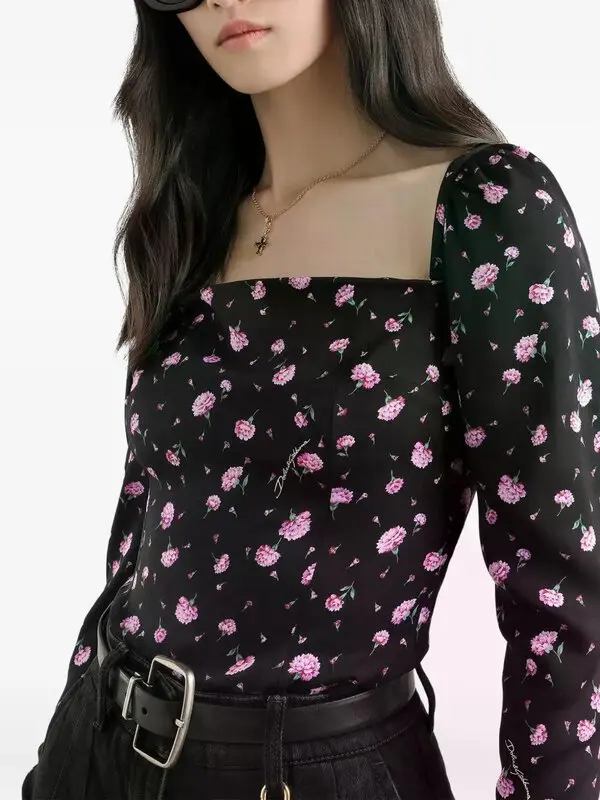 Dolce & Gabbana Floral Blouse - Black