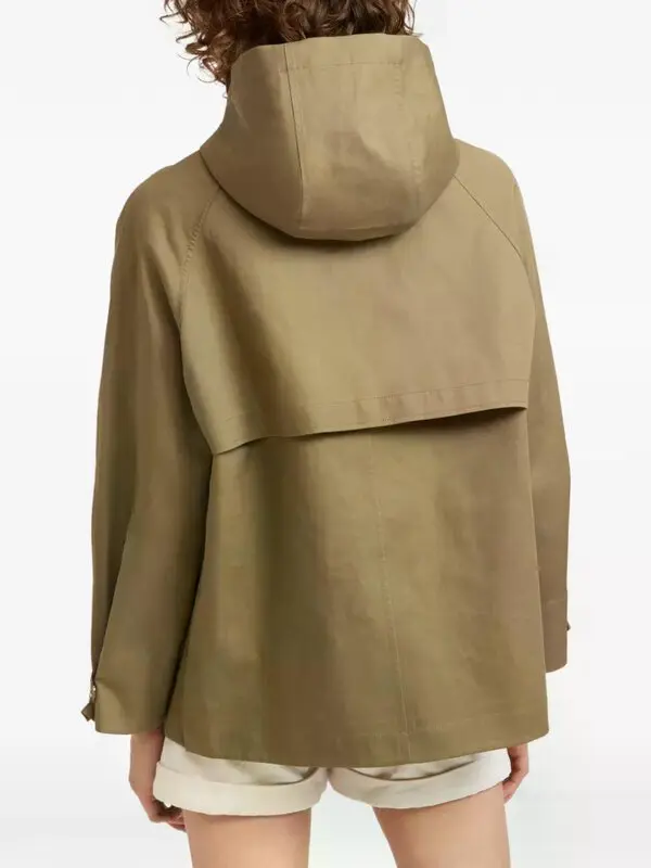 YVES SALOMON Hooded Two-tone Jacket