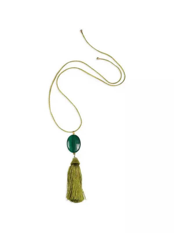 JENNIFER BEHR Robin Tassel Necklace - Green