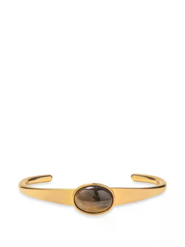 JENNIFER BEHR Elaine Oval Stone Cuff Bracelet - Gold