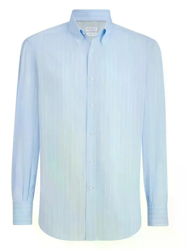 Brunello Cucinelli Striped Shirt - Blue