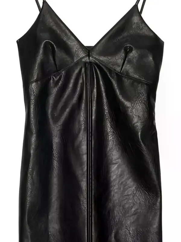 MSGM V-neck Leather Dress