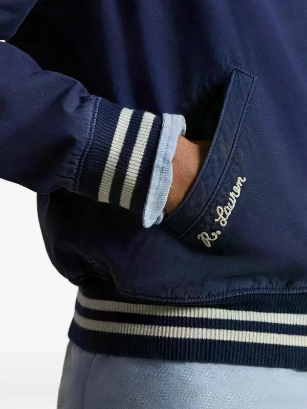 Polo Ralph Lauren Striped-trim Appliqué Jacket