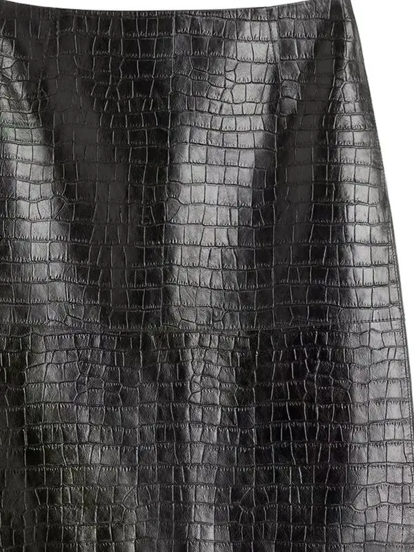TOTEME Panelled Embossed Midi Skirt