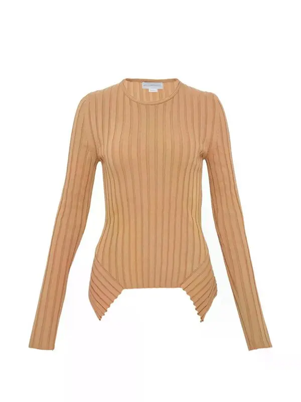 Stella McCartney Ribbed Knit Top - Brown