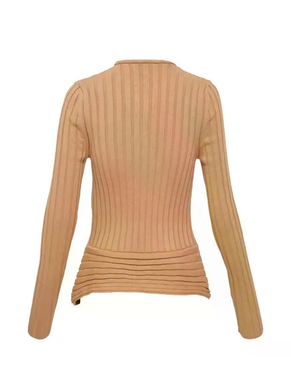 Stella McCartney Ribbed Knit Top - Brown