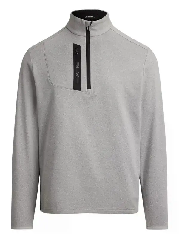 Rlx Ralph Lauren Quarter-zip Mock-neck Sweatshirt - Grey