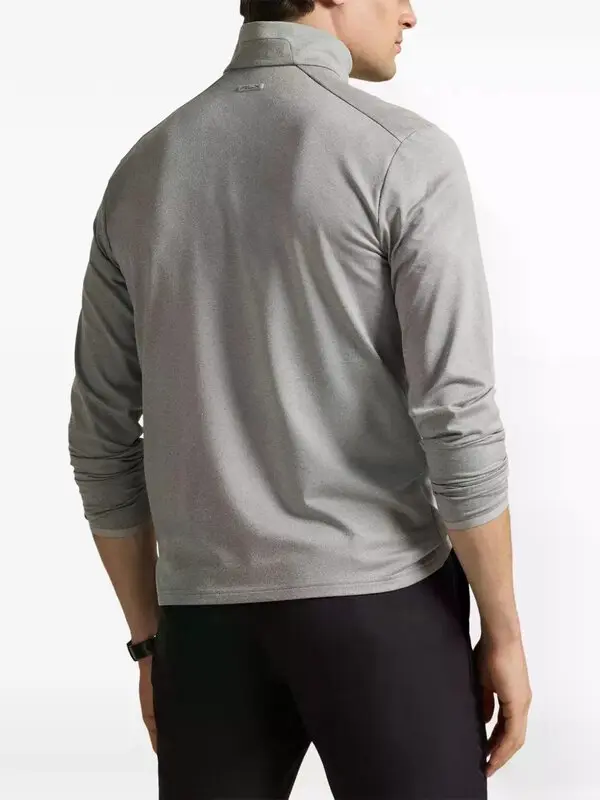 Rlx Ralph Lauren Quarter-zip Mock-neck Sweatshirt - Grey