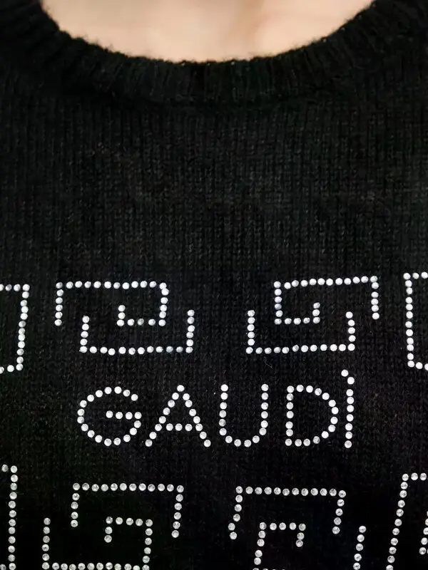 GAUDI Embellished Crew-neck Sweater