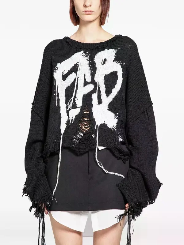 SSHEENA Krafen Distressed Sweater