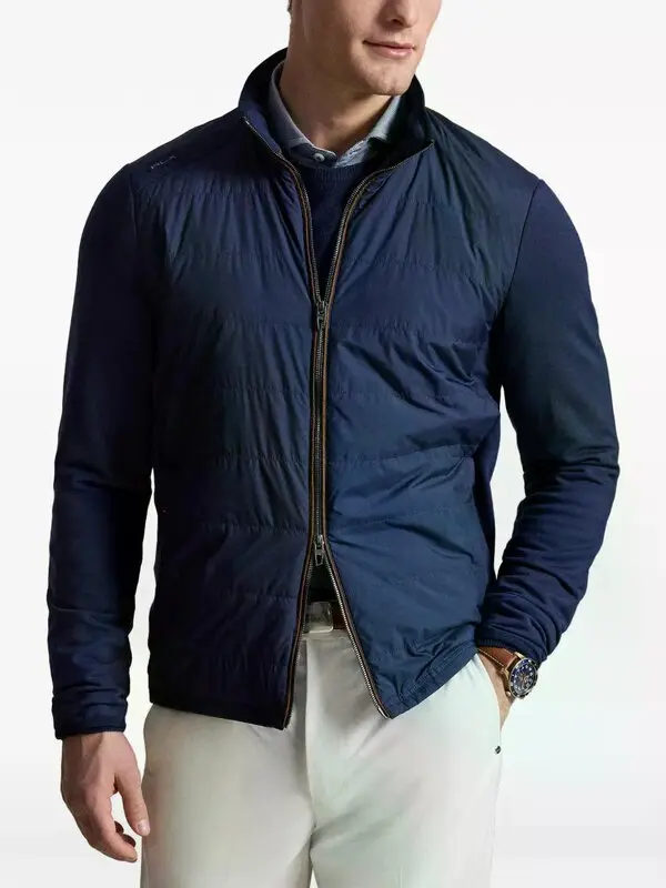 Rlx Ralph Lauren Woven-panel Zip-up Jacket