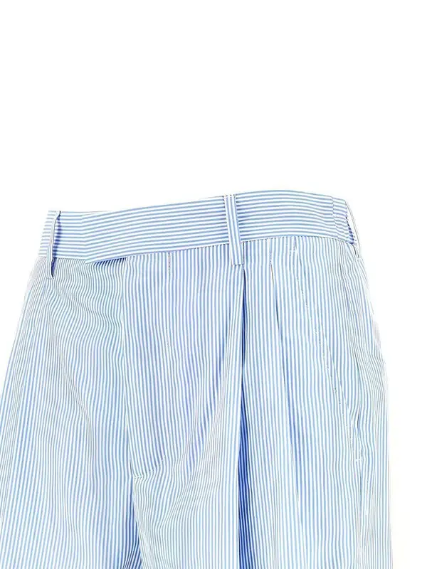 ARMARIUM Pleated Striped Shorts - Blue