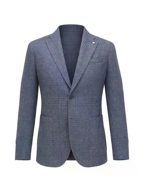 LUBIAM Check Lapel Pin Blazer