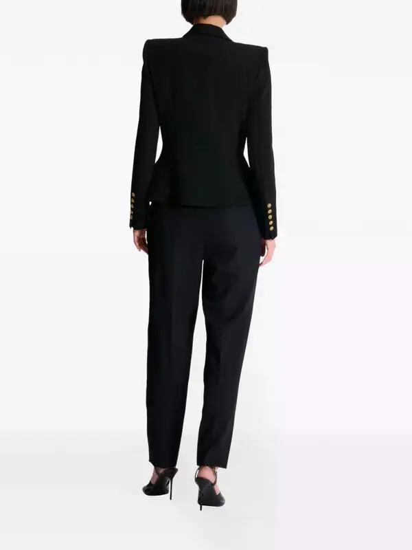 Balmain Double-breasted Peplum Blazer - Black