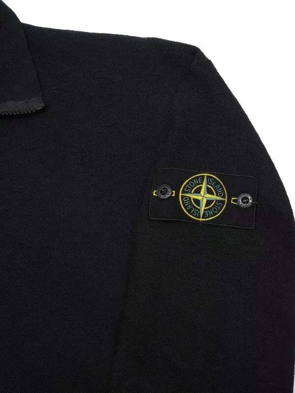 Stone Island Zip Collar Sweater - Black