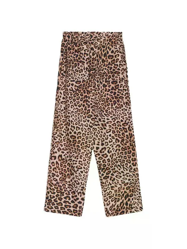 A PAPER KID Leopard-print Trousers