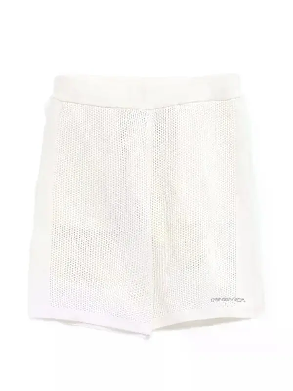 Casablanca Logo-embroidered Mesh Shorts - White