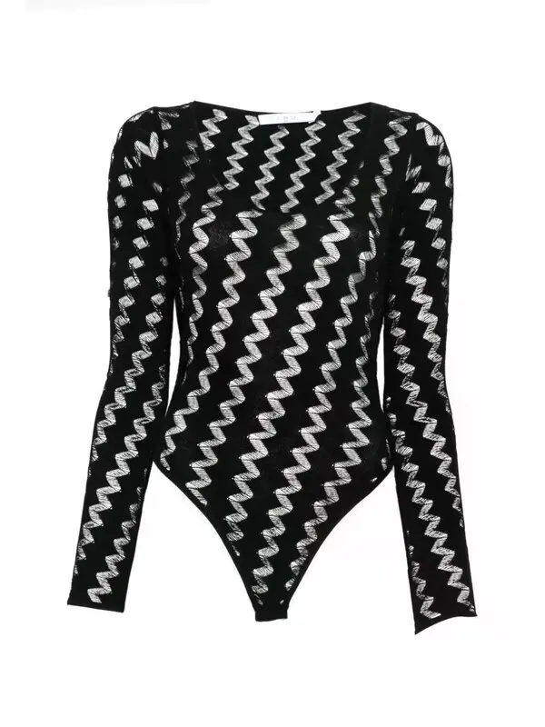 IRO PARIS Zig Zag Bodysuit