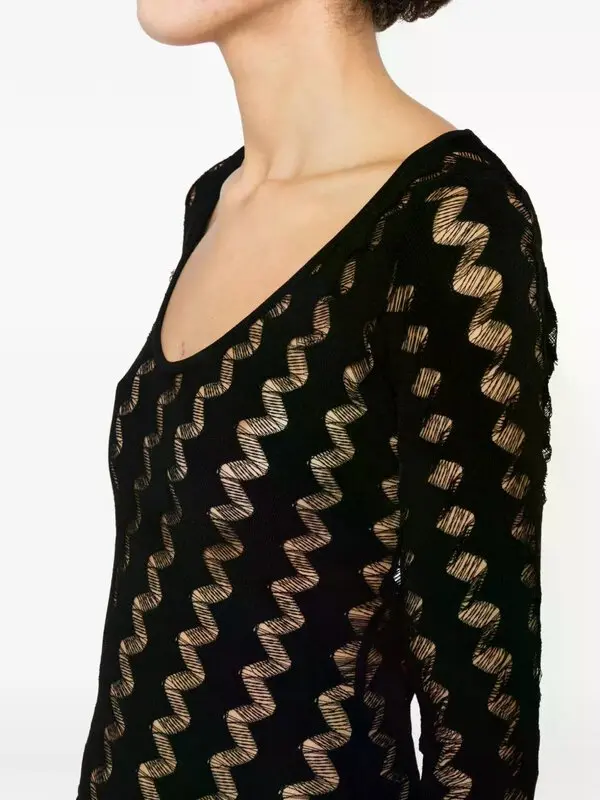 IRO PARIS Zig Zag Bodysuit