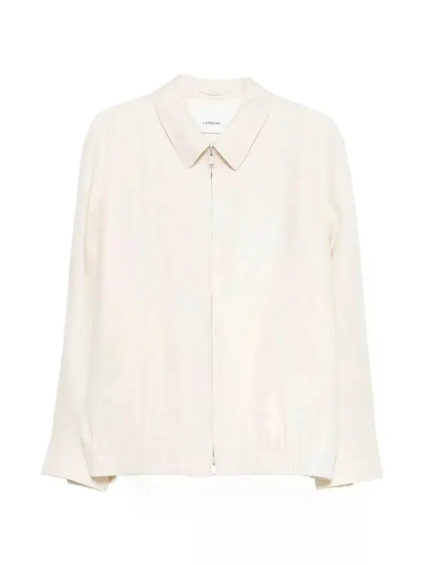 LARDINI Zip-up Bomber Jacket - Neutrals