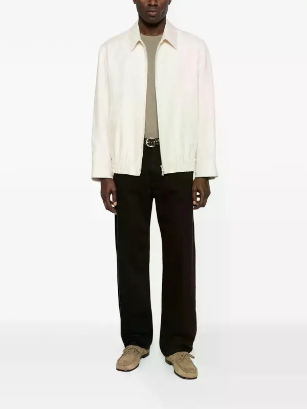LARDINI Zip-up Bomber Jacket - Neutrals