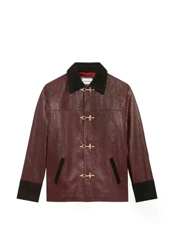 Drole De Monsieur Textured Leather Jacket