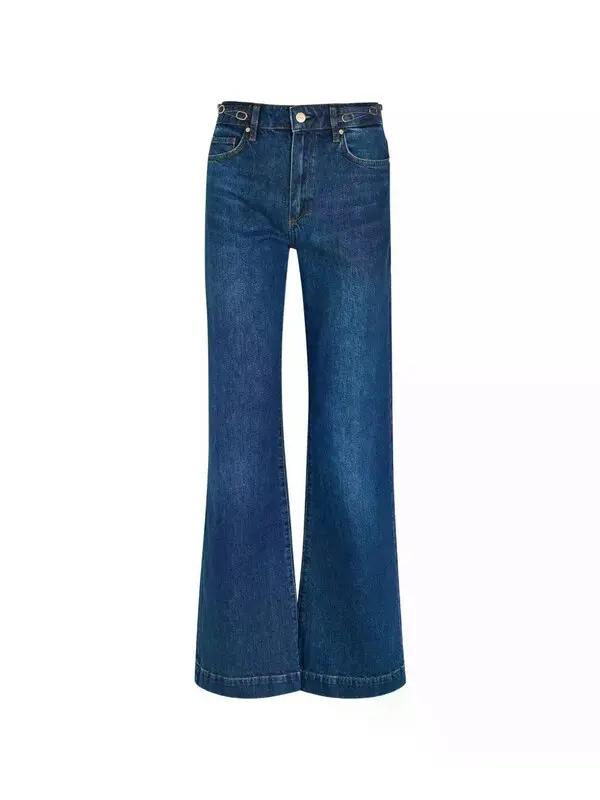 Paige Ring-detail Flared Jeans