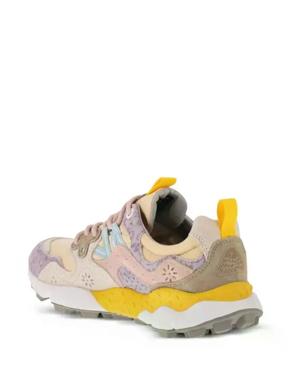 FLOWER MOUNTAIN Yamano 3 Floral Panelled Sneakers - Neutrals