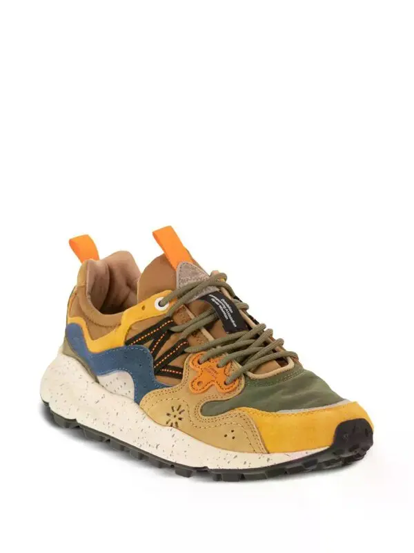 FLOWER MOUNTAIN Yamano 3 Floral-motif Sneakers - Neutrals