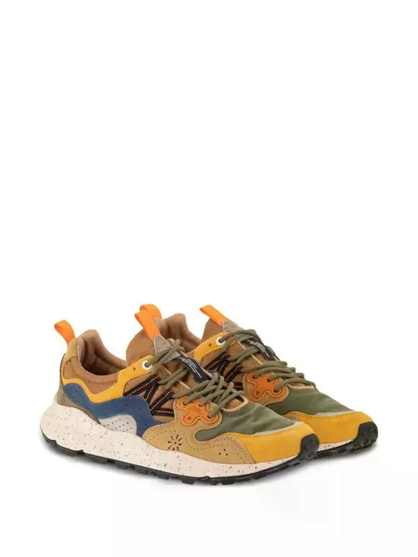 FLOWER MOUNTAIN Yamano 3 Floral-motif Sneakers - Neutrals