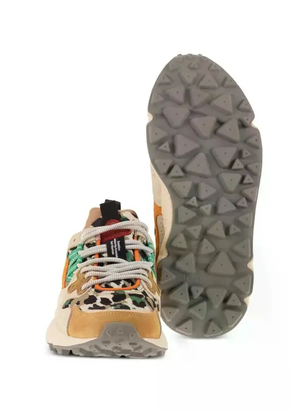 FLOWER MOUNTAIN Yamano 3 Floral-motif Sneakers - Neutrals