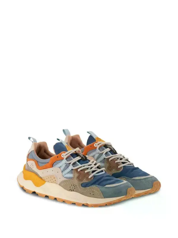 FLOWER MOUNTAIN Yamano 3 Panelled Sneakers - Blue