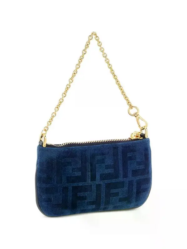 Fendi Ff-motif Logo-detail Mini Bag - Blue