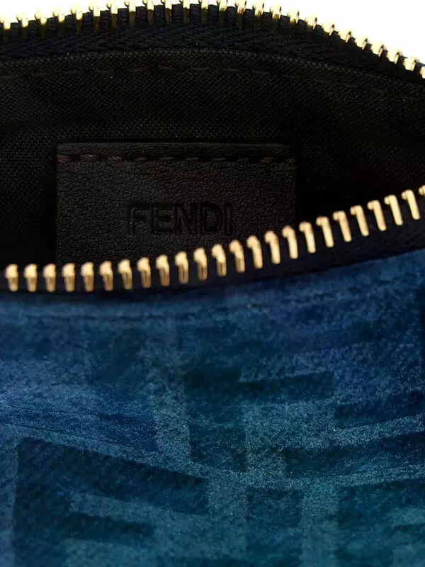 Fendi Ff-motif Logo-detail Mini Bag - Blue