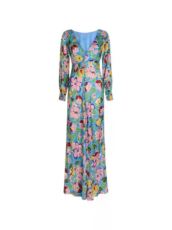 Rixo V-neck Floral Dress