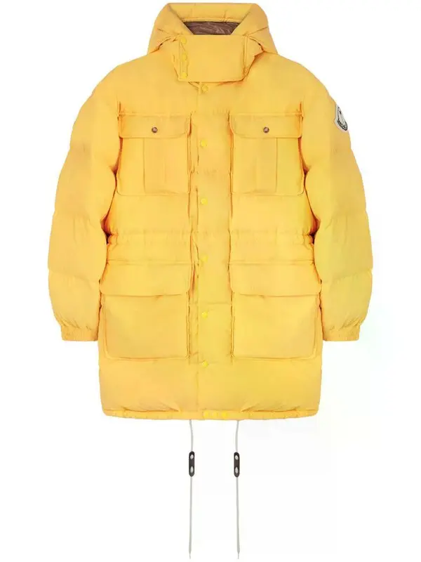 PALM ANGELS X MONCLER Long Parka Coat - Yellow