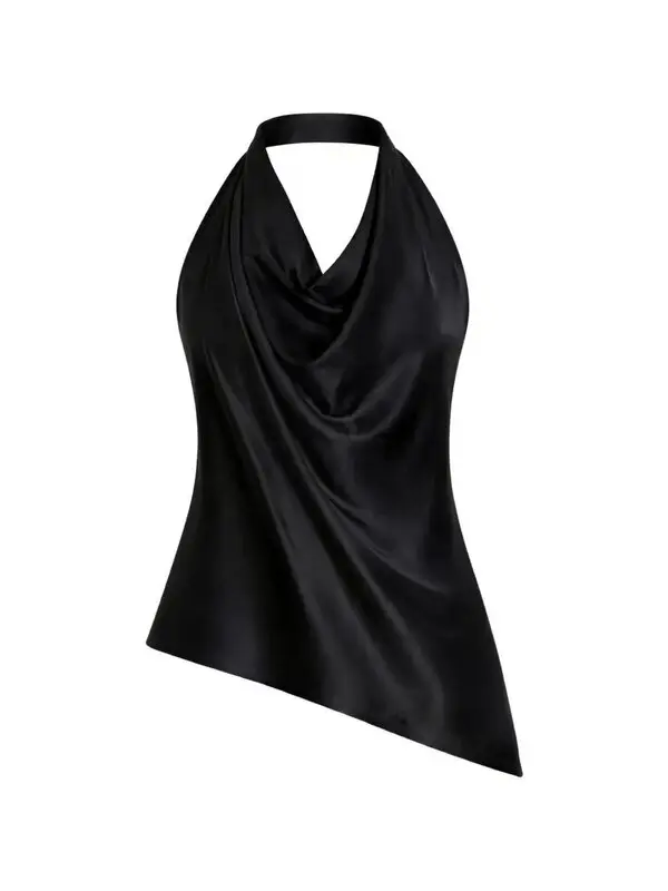 Wardrobe.NYC Satin Halterneck Top