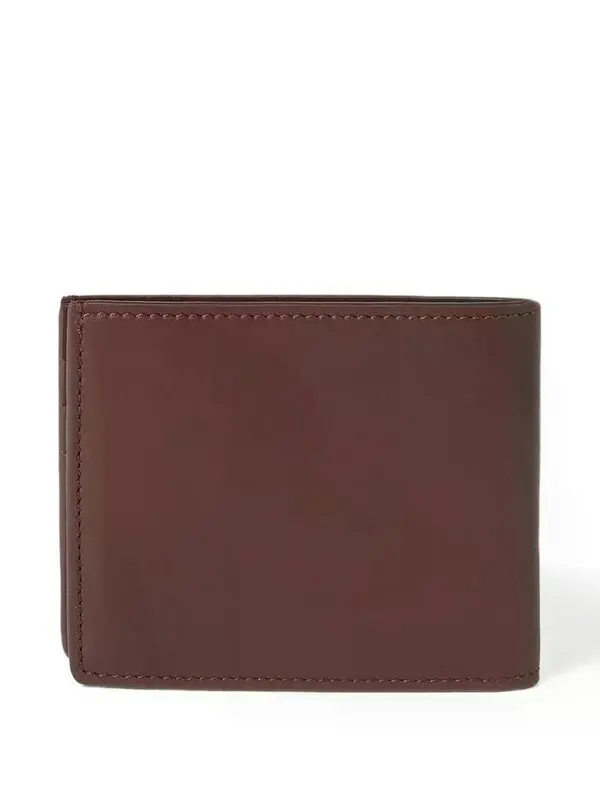Brunello Cucinelli Embossed Logo Leather Wallet - Brown