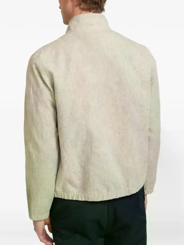 YVES SALOMON Zip-up Linen Jacket