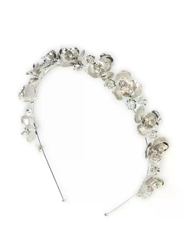 JENNIFER BEHR Larena Floral Headband - Silver