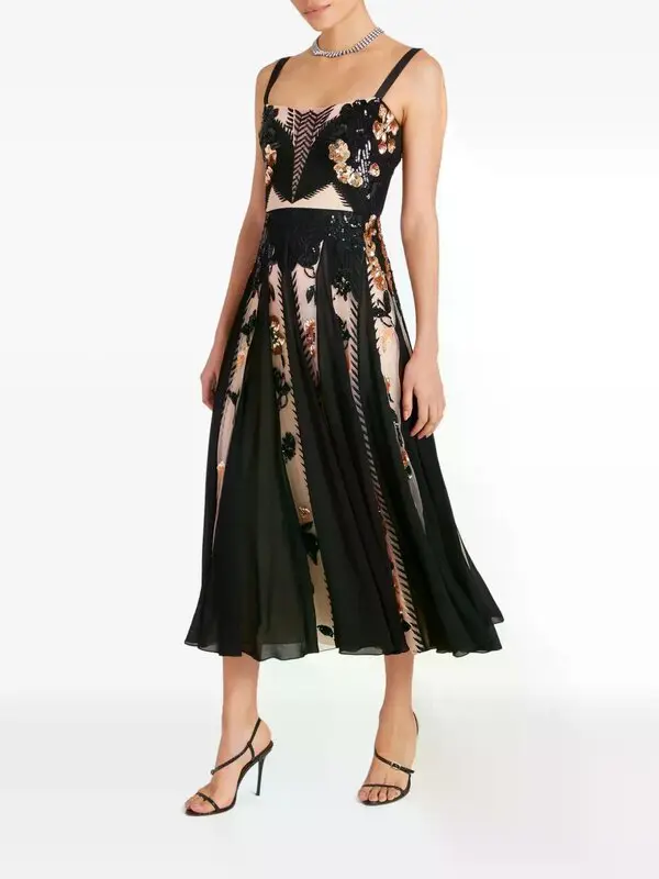TEMPERLEY LONDON Gilded Strappy Midi Dress
