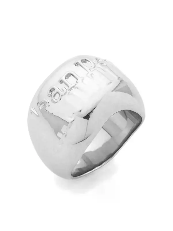 Jean Paul Gaultier Engraved-logo Ring - Silver