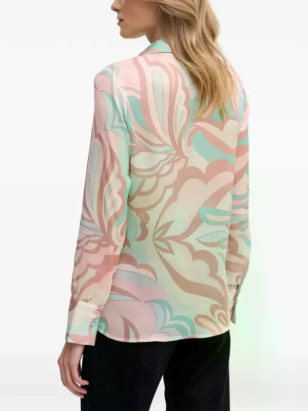 GAUDI Patterned Ruffled Shirt