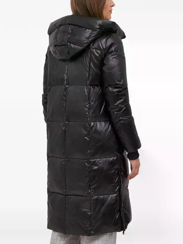 MOS MOSH Quilted Hooded Coat - Black
